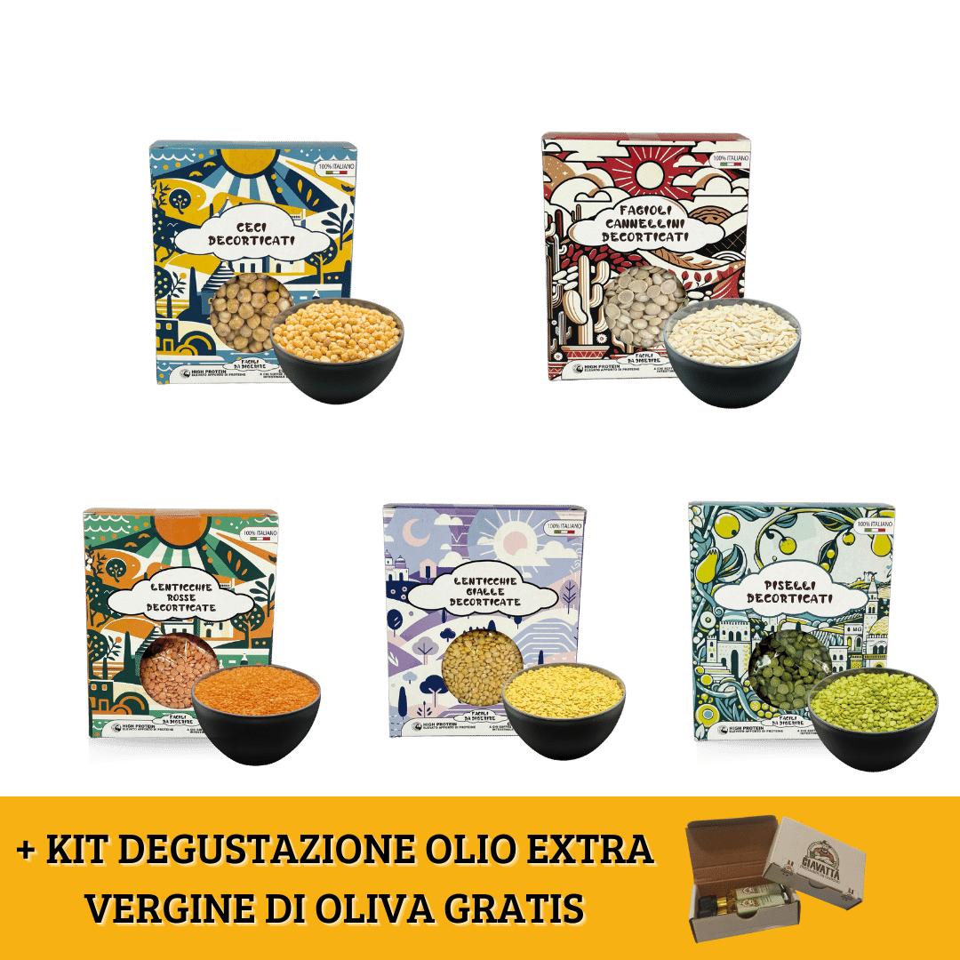 5 Pacchi da 400 gr di Legumi Decorticati 𝐋𝐞𝐠𝐮𝐝 a basso indice glicemico