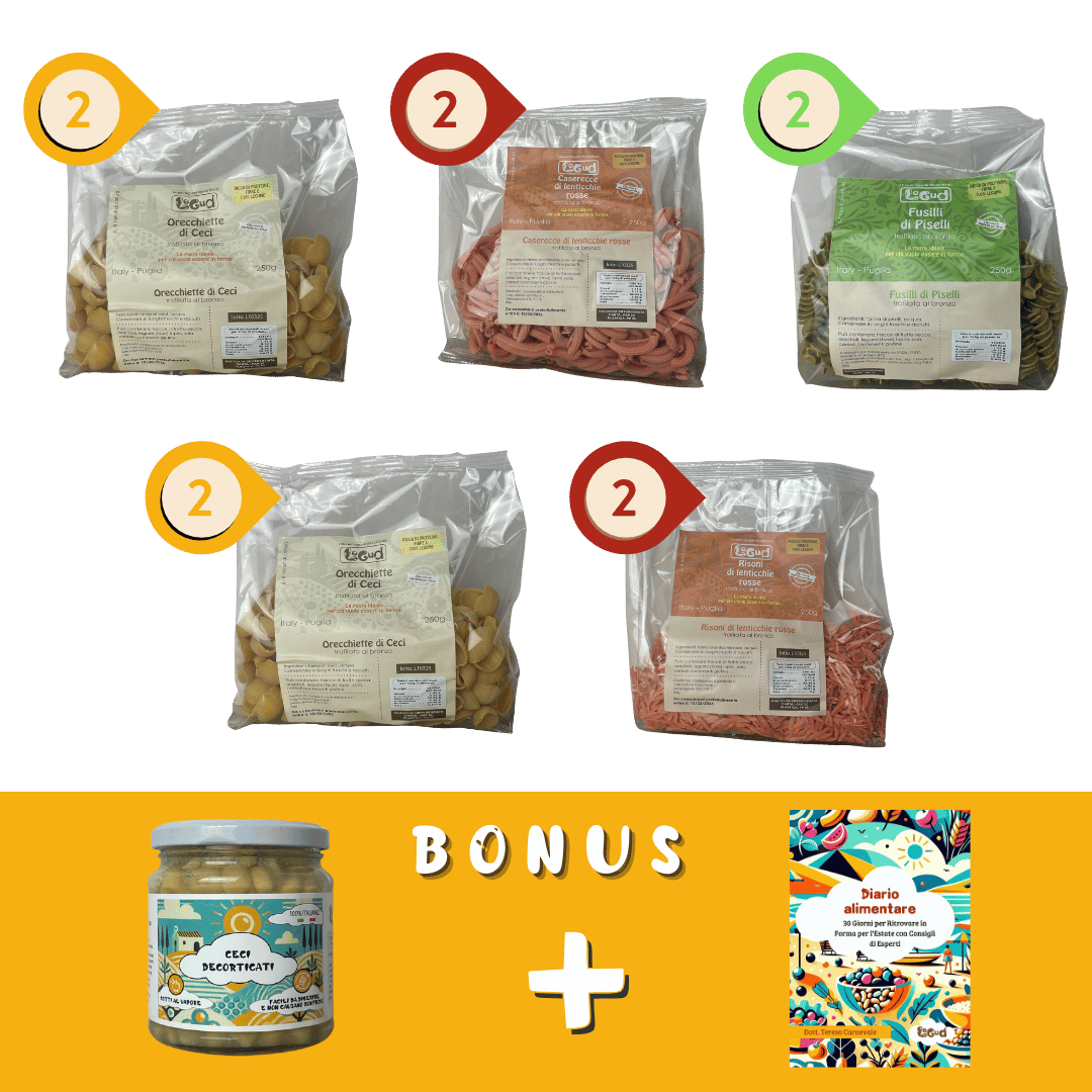 10 Pacchi da 250 gr di Pasta di Legumi Decorticati 𝐋𝐞𝐠𝐮𝐝 a basso indice ...